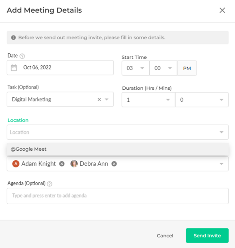 Integration with Google Meet – nTask Support