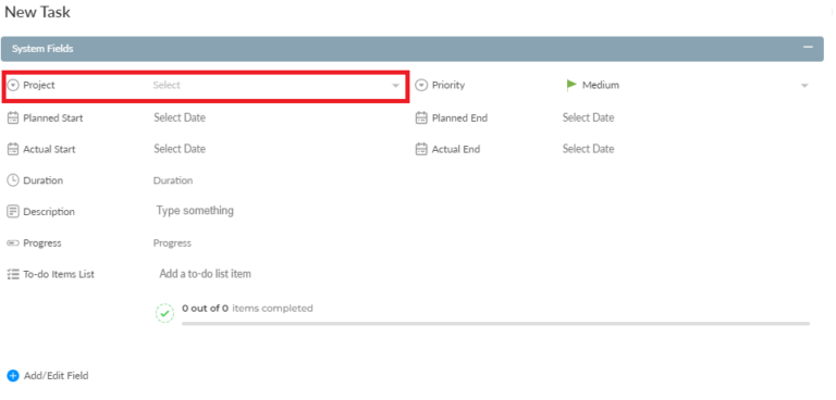 Assign task to project – nTask Support