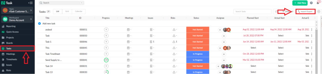 How to Bulk Import in nTask – nTask Support